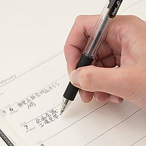 Pentel XBK127-A Oil-Based Ballpoint Pen, Dote-Ball 0.03 inches (0.7 mm), Black, Pack of 5