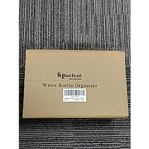 Spaclear 2 Pack Water Bottle Organizer, Stackable Kitchen Pantry Organization and Storage Shelf, Plastic Water Bottle Holder for Cabinet Fridge Organizer and Storage, Tumbler Mug Cup Organizer