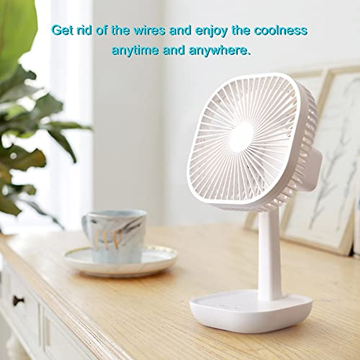 Xingsinan Mini Oscillating fans, USB Rechargeable fan, 3 speed, super quiet, portable small desk fan, small personal cooling fan for home office travel