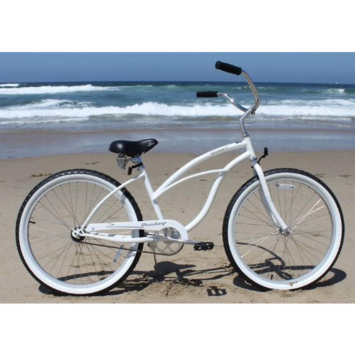 Firmstrong Urban Lady Single Speed Beach Cruiser Bicycle, 24-Inch, White