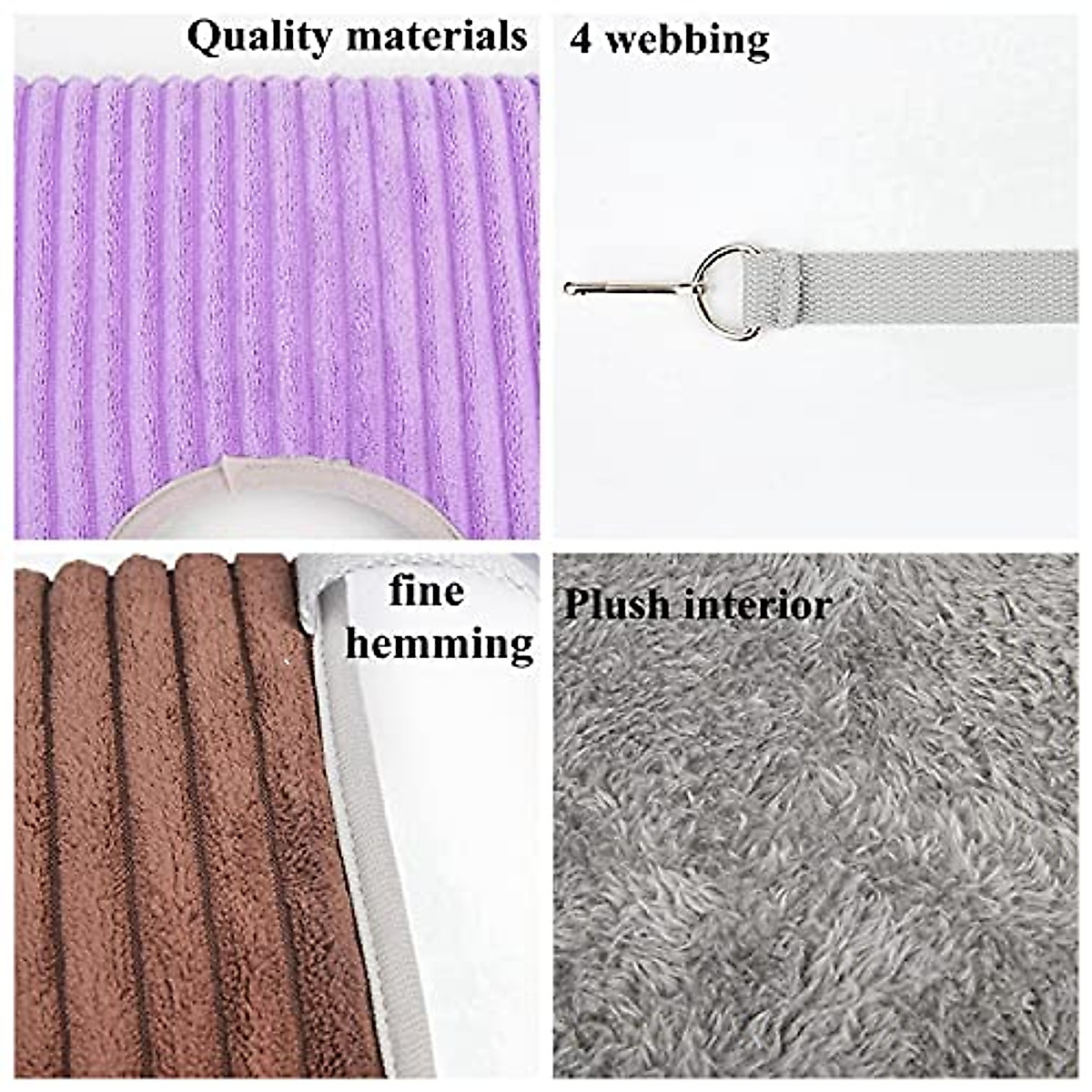 3 Pack Ferret Hanging Tunnel Hammock Warm Swinging Bed for Ferret Guinea Pig Sugar Glider Rats Squirrel Small Animal Hideout Tube Toys Cage Accessories (3 Pack)