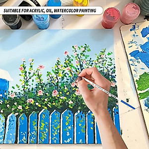 XDT#830 Rigger Artist Paint Brush 6 Piece Set Extra Long Fine Point Liner Tip #000#00#0#1#2#3, Scale Models Nail Acrylic Oil Watercolor