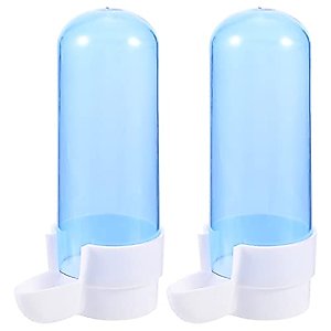 STOBOK 4 pcs Bird Feeder Drinker Set Plastic Water Dispenser Cage Automatic Parrot Drinking Feeder for Parrot Parakeets Canaries Finches Budgie