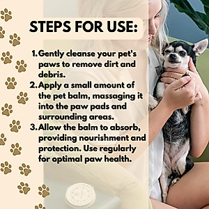 Naturallow Tallow Unscented Paw Balm, 2oz Tin - 100% Organic All Natural and Lick-Safe - Protects from Cracks & Wounds, Food Grade Ingredients