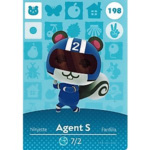 Nintendo Animal Crossing Happy Home Designer Amiibo Card Agent S 198/200 USA Version
