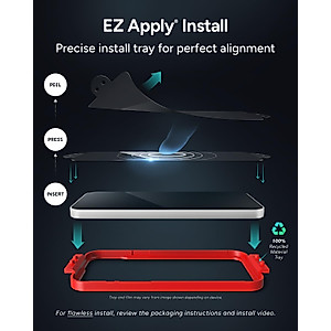 ZAGG Glass+ Screen Protector for iPhone 16 Pro – 3X Stronger Tempered Glass with Reinforced Edges, Scratch & Smudge Resistant, InvisibleShield, Easy Installation