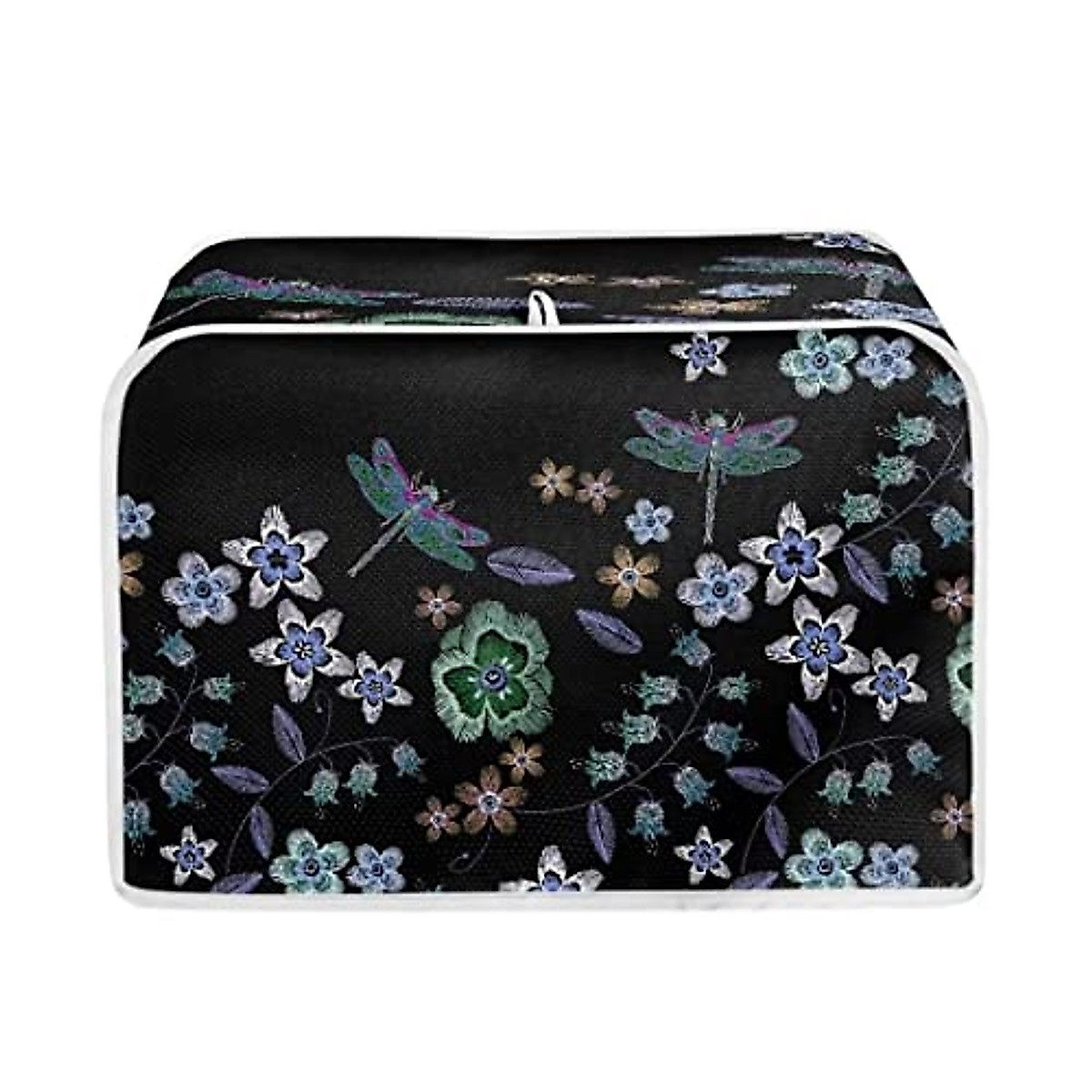 Yiekeluo White Daisy Toaster Cover Rainbow Leopard Print 2 Slice Bread Toaster Oven Dustproof Cover,Washable & Waterproof