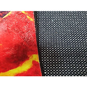 Hot Lava Rug, Lava Rug, Floor is hot Lava, Volcano Floor Rug C942 (23”x31”)=60x80cm