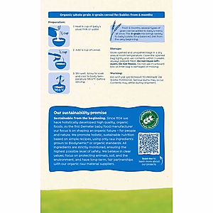 Holle Organic Baby Cereal - Whole Grain, 4-Grain Cereal for Baby - Quick and Easy to Prepare as an Organic Baby Oatmeal for Children Over 6 Months - (6 Pack) With Whole Grain Oat, Spelt, Corn & Wheat