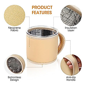 AIEVE Neoprene Sleeve Compatible with Ninja Creami Pints, 4 Pack Insulated Sleeves with Handle for Ninja Creami Containers, Fits for Ninja Creami Deluxe Pints NC299, NC301, NC501