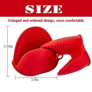 Mini Oven Gloves Silicone,Silicone Oven Mitts Heat Resistant,Cooking Pinch Mitts Potholder for Kitchen Cooking & Baking