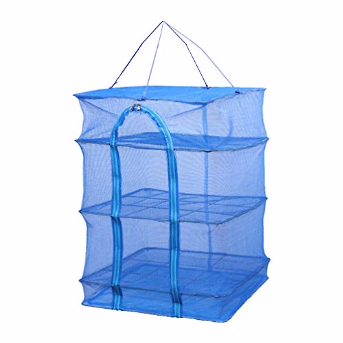 Abaodam 3 Layer Herb Drying Rack Plant Hanging Mesh Dry Net with Zipper Folding Drying Net Multi- Function Drying Vegetable Fish Hanging Mesh (Height 26 inches)