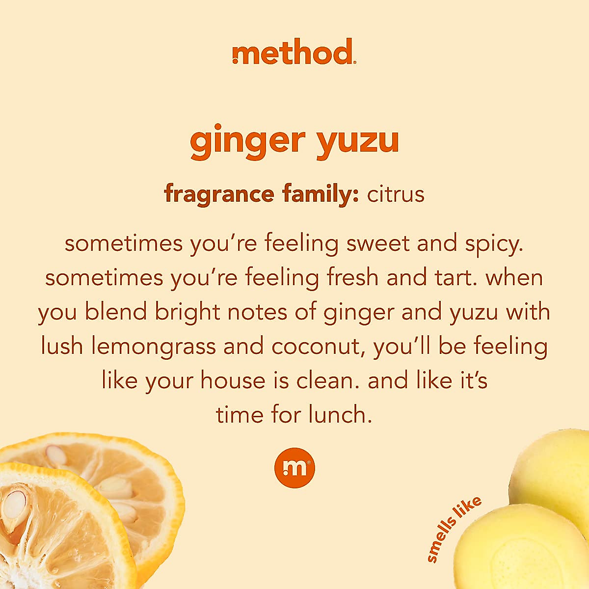 method Squirt + Mop Hard Floor Cleaner, ginger yuzu, 25 ounce, 6 pack, Packaging May Vary