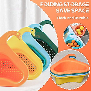 4 Pcs Swan Drain Basket, Sink Strainer Basket Kitchen Sink Strainer Multifunctional Kitchenware Triangle Sink Filter Kitchen Utensils Orange, Green, Yellow, Blue