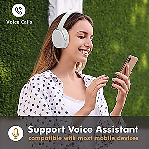 Srhythm NC25 Active Noise Cancelling Headphones Bluetooth 5.3,ANC Stereo Headset Over-Ear with Hi-Fi,Mic,50H Playtime,Voice Assistant,Low Latency Game Mode