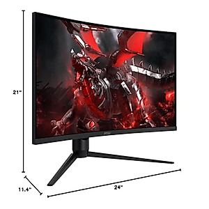 MSI G271CQR, 27" Gaming Monitor, 2560 x 1440 (QHD), VA, 165Hz, FreeSync, HDMI, Displayport, Tilt