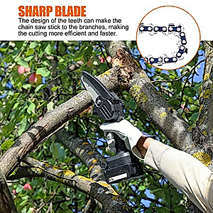 Mini Chainsaw Blade Chain Replacement: 6 Pack Saw Chain 4-Inch 1/4" Protable Handheld Chain Saw Replacement Guide Saw Chain For Wood Branch Cutting