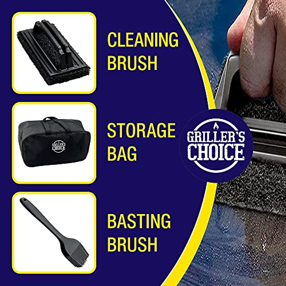 Grillers Choice 32 Piece Griddle Accessories Set Metal Spatulas - Commercial Heavy Duty Stainless Steel,Flat Top,Grill,Indoor-Outdoor,Hibachi,BBQ Grilling Utensils- Designed by Chef and BBQ Judge