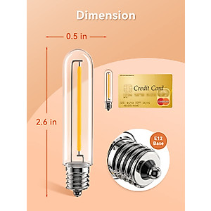 LED Replacement Bulbs 1W T13, 4 Pack Waterproof E12 Screw Base for Outdoor LED String Lights Shatterproof, for Indoor and Outdoor Use