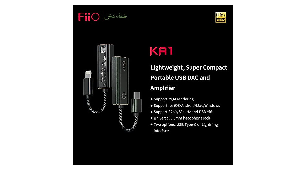 FiiO JadeAudio KA1: High-Res DAC & Amplifier for Devices