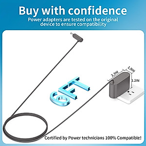 Power Cord for Dyson Vacuum Cleaner V6 V7 V8 DC58 DC59 DC61 DC62 SV03 SV04 SV06 SV07 ord Free-Handhelds Stick Vacuum Charger Model# 205720-02 Output:26.1V-780mA