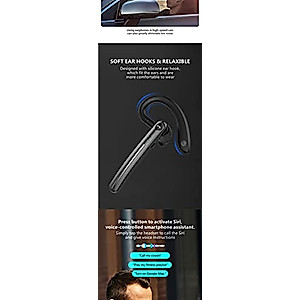 2022 Newest Bluetooth Headset with Microphone Best Blue Tooth Earbuds with Mic for Cell Phones - Noise Canceling