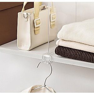 Famyards 6 Pack 12 Inches [Extra Tall Version] Clear Shelf Dividers for Organization, Acrylic Closet Shelf Vertical Shelves Organizer for Bedroom, Office and Kitchen