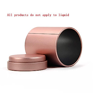 Tianhui Small Tin Can Box Mini Canister for Coffee Tea Candy Storage Loose Leaf Tea Tin Containers Storage 5 Pcs (Glod, M)
