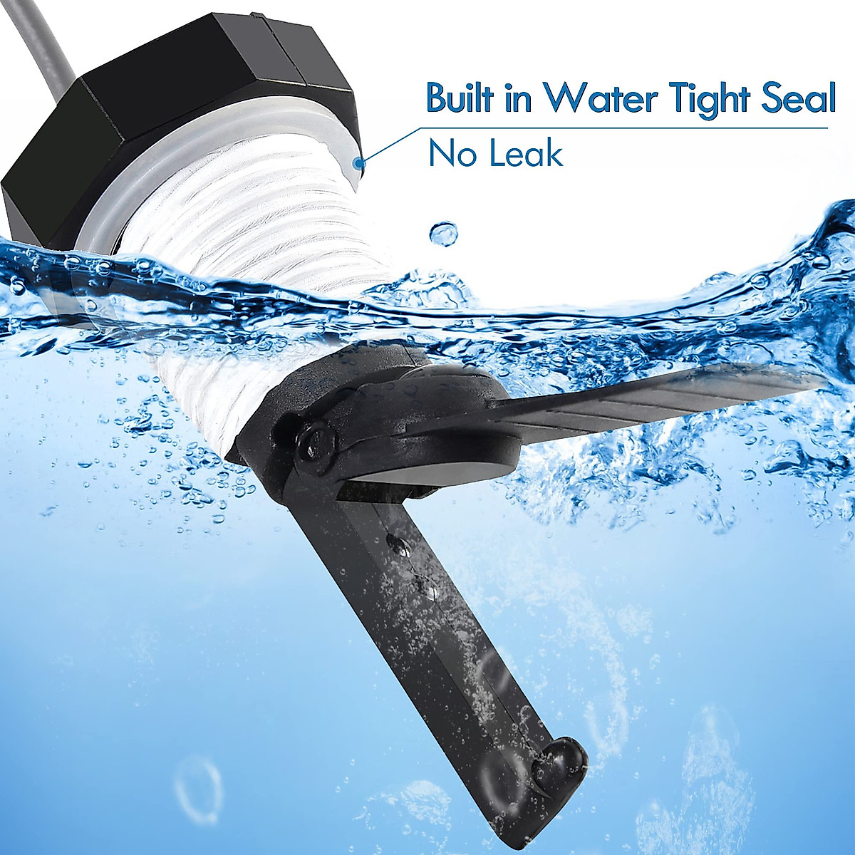 Flow Switch Compatible with Hayward Salt System, Upgrade Design, Built in Circle Gasket and Tape, 15 Feet Cable, Without Tee, BLUE WORKS