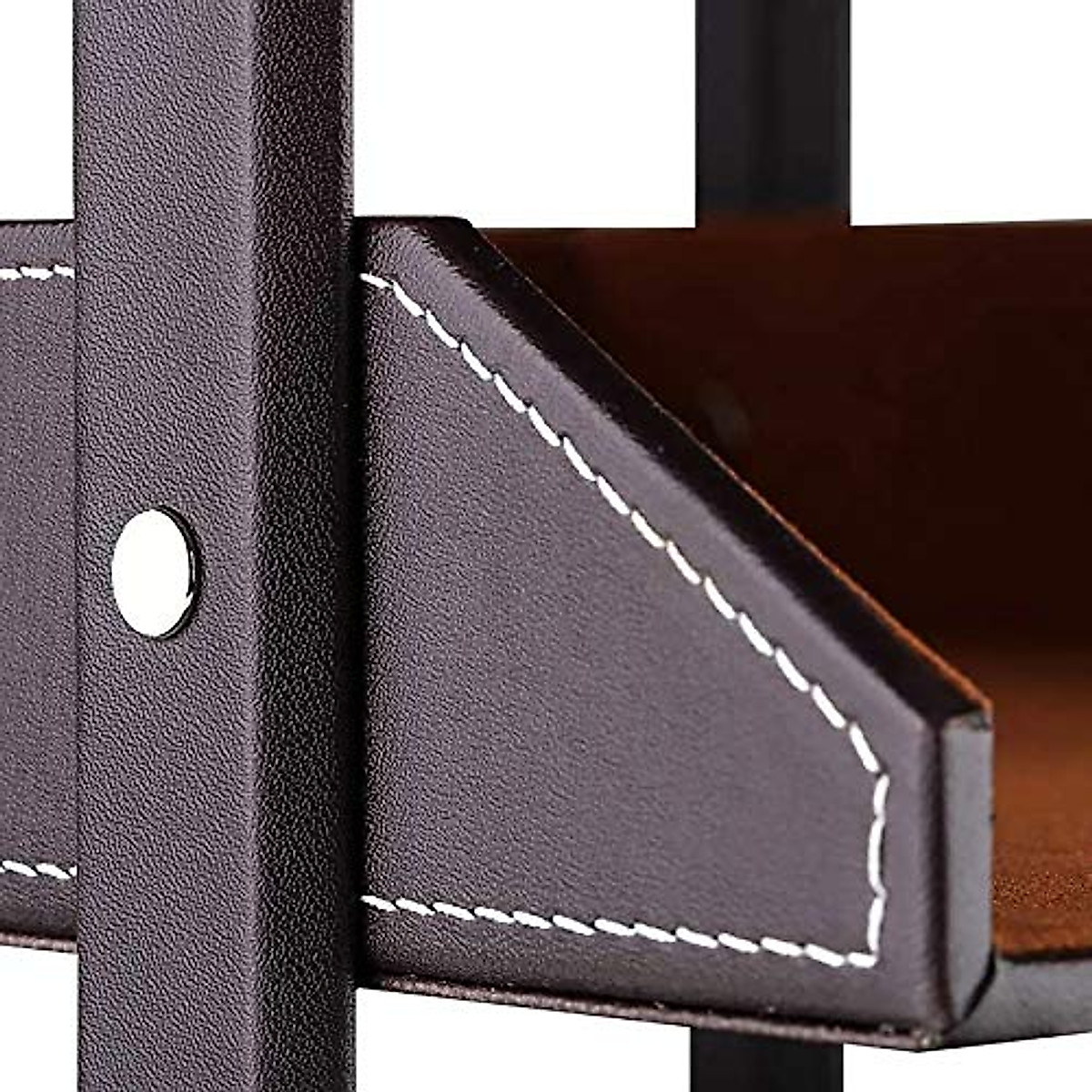 Leather Desk Organizer, Sendi Store Leather Stackable Office File Document Tray for Files, Folder, Stationery, Magazine, Newspaper, Mail, Home Sundries Desktop Organization Holder (Brown 3-Tray)