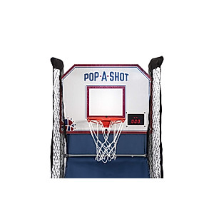 Pop-A-Shot - Home Single Shot | Arcade Basketball Fun at Home | Infrared Sensor Scoring | 6 Game Modes | 4 Balls | Foldable Storage | for All Players