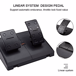 PXN PC Racing Wheel, V3II 180 Degree Universal Usb Car Sim Race Steering Wheel with Pedals for PS3, PS4, Xbox One, Xbox Series X/S, Nintendo Switch (Black)