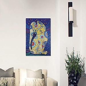 HAPPIShare Oil Painting Paint by Cat, Butterfly, Animal Kit for Kids Adults Students Beginner DIY Canvas Painting by Numbers Acrylic Oil Painting Arts Craft for Home Wall Decoration