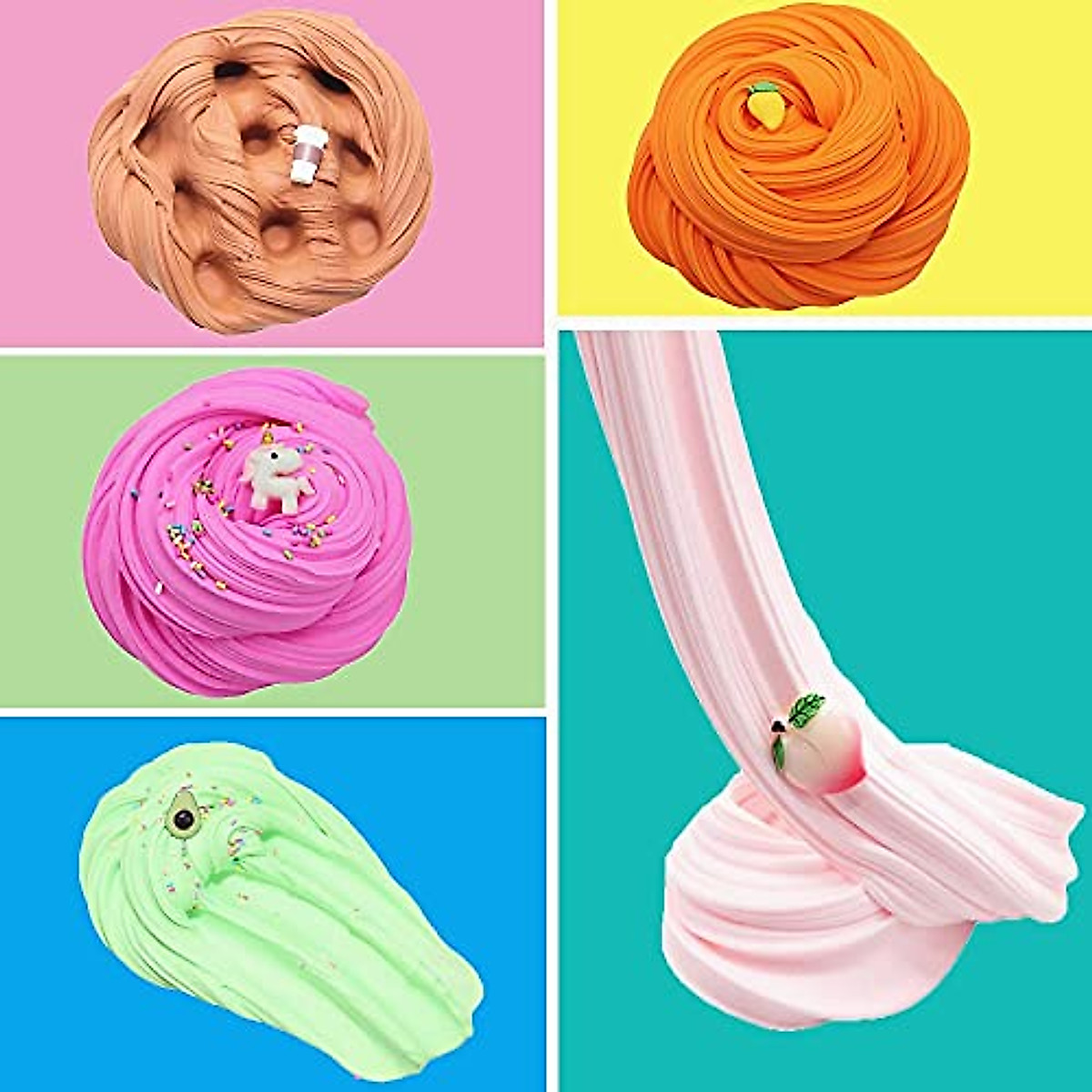 Butter Slime Kit 15 Packed Premade Party Toy, Scented and Stretchy Clay Sludge, Party Favors, Prize, School Education, Birthday Gifts for Kids Girls Boys, Easter Egg Basket Filling Stuffers