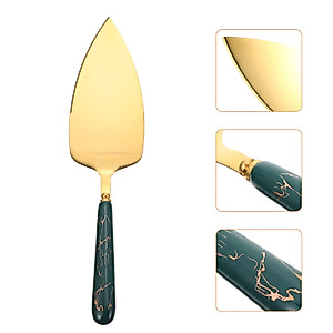 Stainless Steel Pizza Grill Turner Butter Slicer Stainless Steel Pizza Peel Pizza Tart Icing for Cookies Flatware Pie Server Kitchen Tool Stainless Steel Ceramic Cake Metal