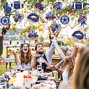 36 Pcs Cowboys Party Decorations,Cowboy Hanging Swirl Decoration for Cowboys Birthday Decoration Football Party Supplies