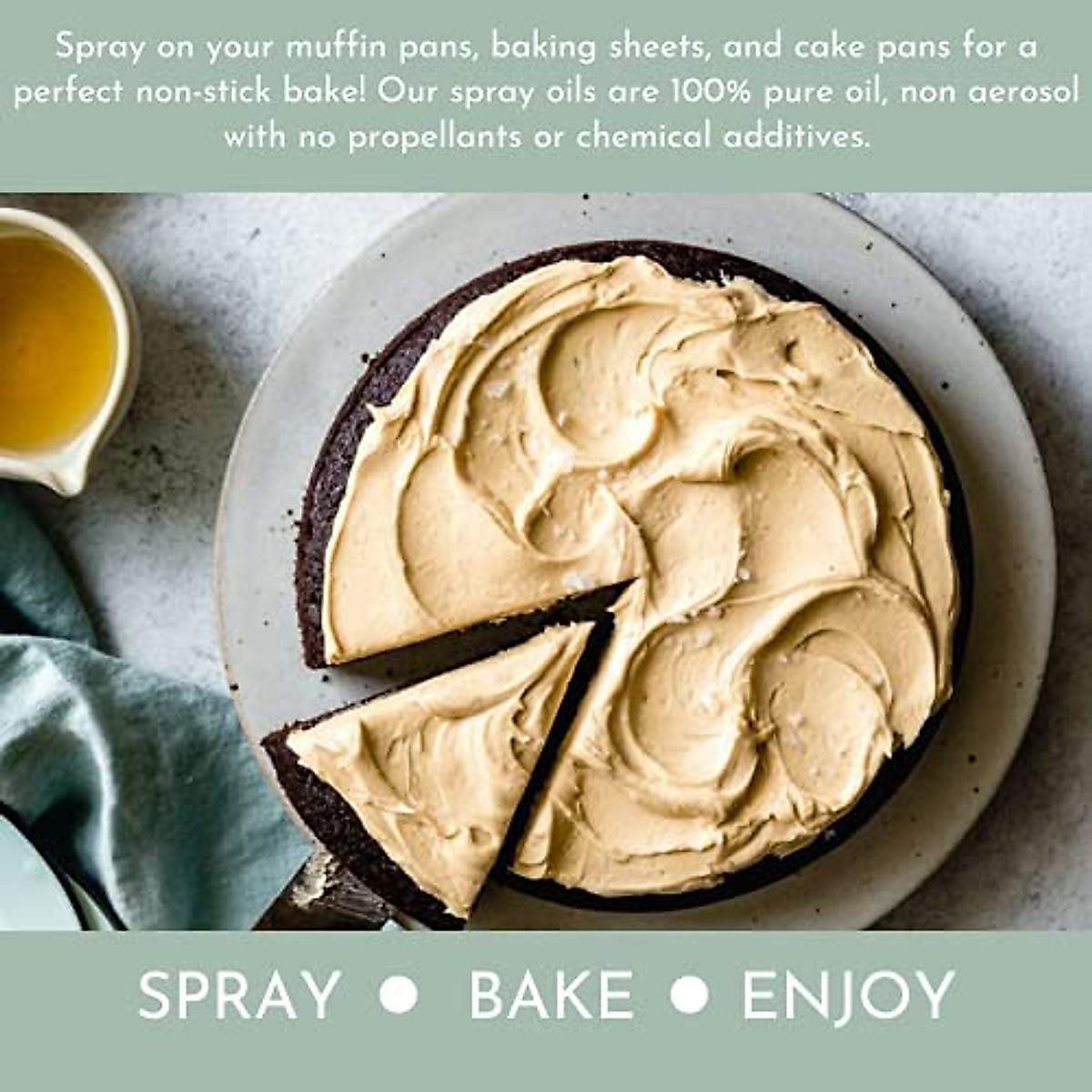 La Tourangelle, All Purpose Baking Spray, Gluten-Free, Non-Stick, Chemical Free and Propellant Free, Expeller-Pressed Cooking Spray Oil, 5 fl oz