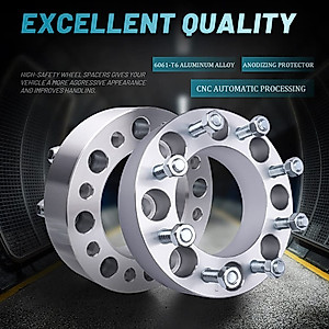 IRONTEK 8x170mm Wheel Spacers [2in M14x2 Studs, 125mm Hub Bore] 8x6.63in Wheel Spacers Adapters 50mm Wheel Extenders for Ford 99-16 F-250 Super Duty/F-250 Super Duty, 00-02 Excursion