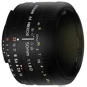 Nikon AF FX NIKKOR 50mm f/1.8D Lens for Nikon DSLR Cameras (Renewed)