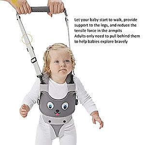 Jiawu Baby Walking Harness, Baby Walker, Handheld Kids Toddler Walking Harness Helper Assistant Protective Belt, Adjustable Standing Up Walking Learning Helper for Toddler 8 to 24 Month Old(#1)