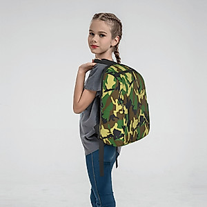RIMENCH Lightweight Backpack For Basic Casual Daypack For Travel With Bottle Side Pockets (Army Camo Camouflage)