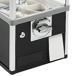 Commercial Vending Machine, Candy Gumball Vending Machine Gumball Bank Candy Vending Machine Prize Machine for 1.18-2.17in Toys/Candies, 11.42 * 10.24 * 20.87 in (Black)