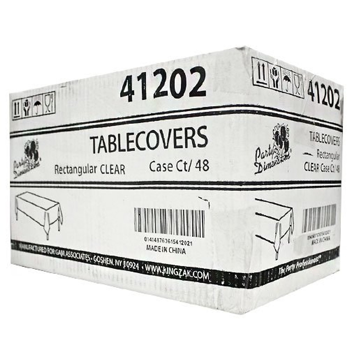 Party Dimensions Clear Rectangular Plastic Table Cover | 54" x 108", 1 Pc