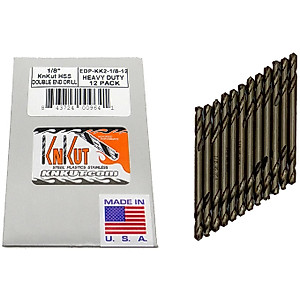 KnKut 12pc Pack of 1/8" Double End Drills