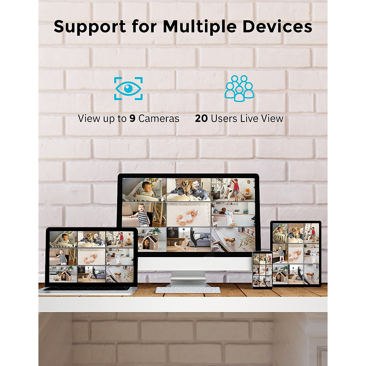 LaView Security Cameras for Home + 2X 32GB SD Cards, PT Home Security Camera System with Motion Detection, Two-Way Audio, Night Vision, Indoor WiFi Camera for Baby/pet, Alexa, USA Cloud Service