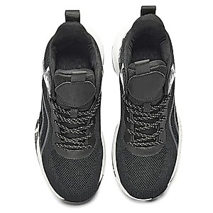 Slow Man High Top Men's Basketball Shoes Breathable Non-Slip Outdoor Running Shoes Cushioned Fitness Shoes Gym White/Black