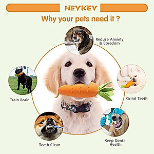 HEYKEY Squeaky Dog Chew Toys for Aggressive Chewers, Indestructible Dog Toys for Aggressive Chewers, Tough Durable Teeth-Cleaning Rubber Squeaky Dog Chew Toys for Puppy Medium Large Dogs, Milk Flavor