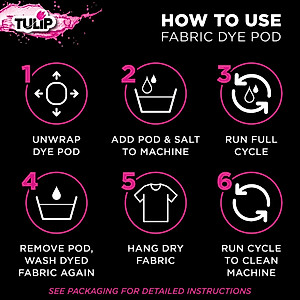 Tulip Fabric Dye Pod Blackout (Black), Permanent Dye for Clothes and Fabric