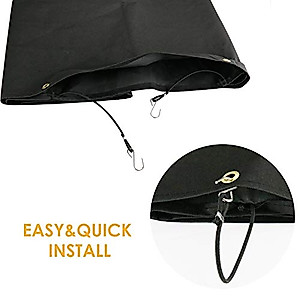 Uniflasy Heavy Duty Patio Cover for Camp Chef 2 Burner Stoves, Fits OSD-60LW, EX-60, CC-60, DL-60, DC-60LW, DH-280, DH-170, SOC-60, UV and Water Resistant Double Stove Cover