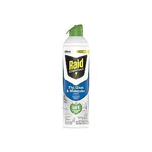 Raid Essentials Fly, Gnat, and Mosquito Killer Aerosol Spray, Safe for Use Around Children and Pets, 10 oz